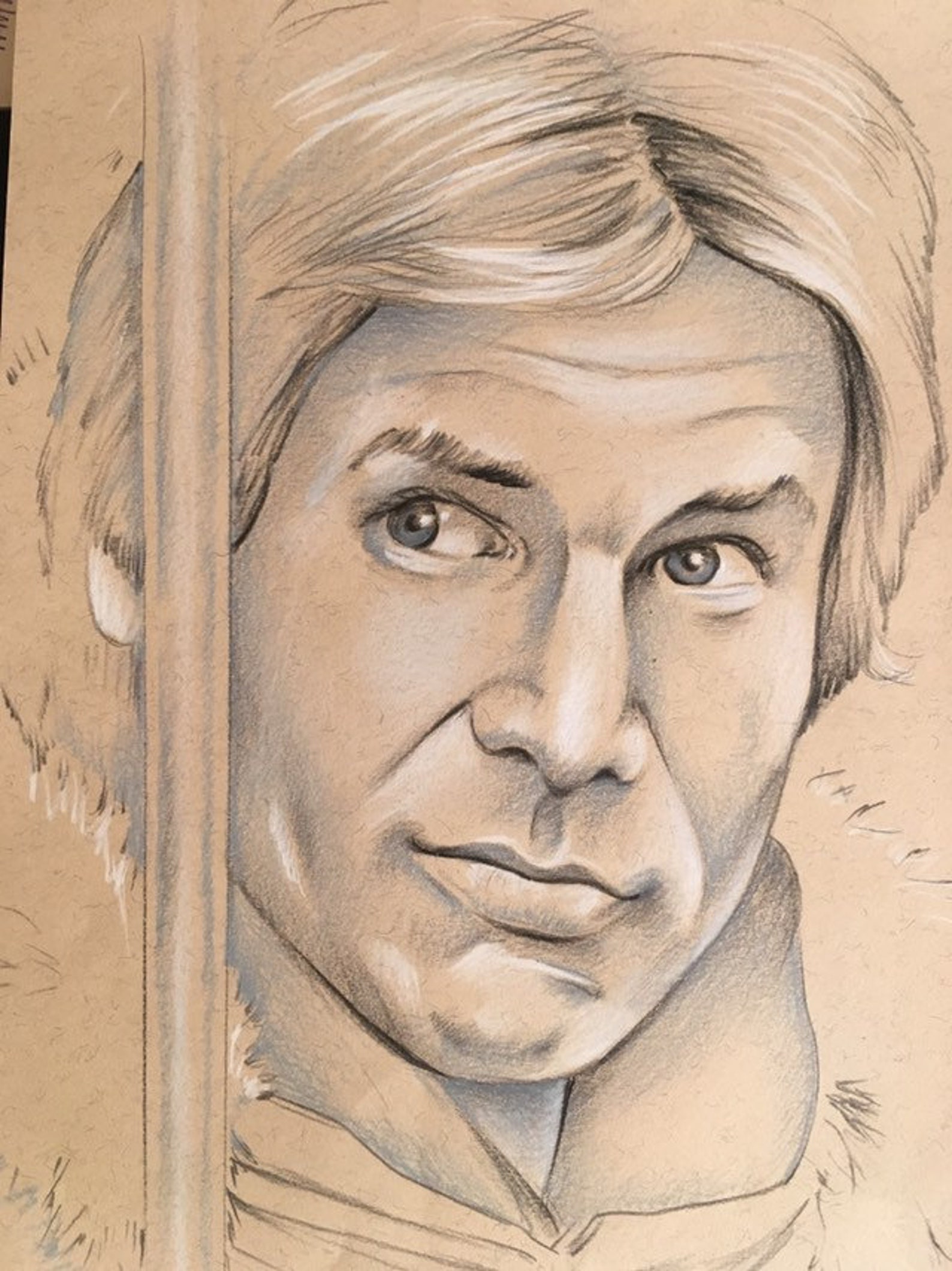 Star Wars Han Solo original drawing. Fan-art . Harrison Ford | Etsy