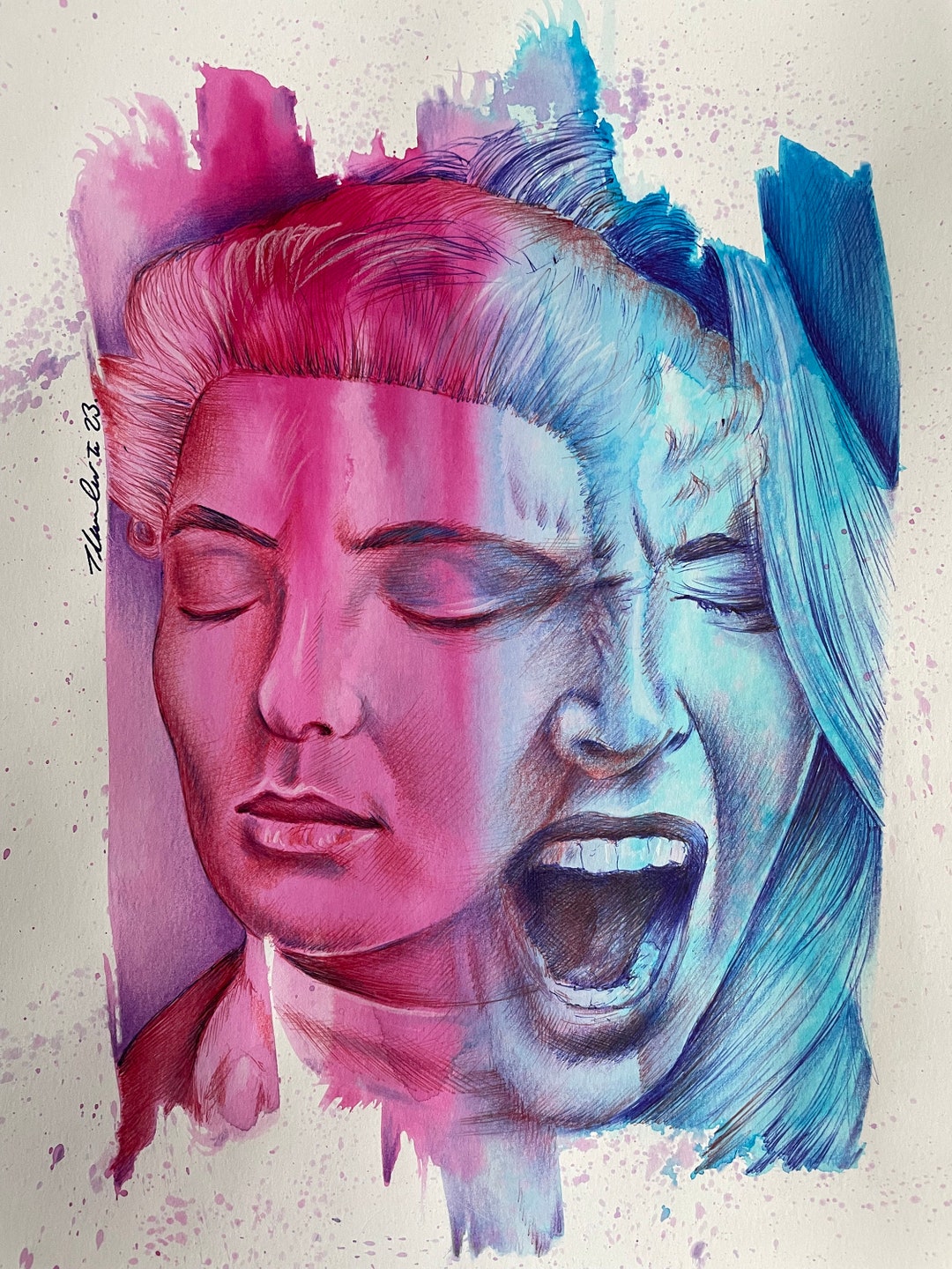 Prima Facie Drawing Original Fan-art A4. Jodie Comer Tessa - Etsy