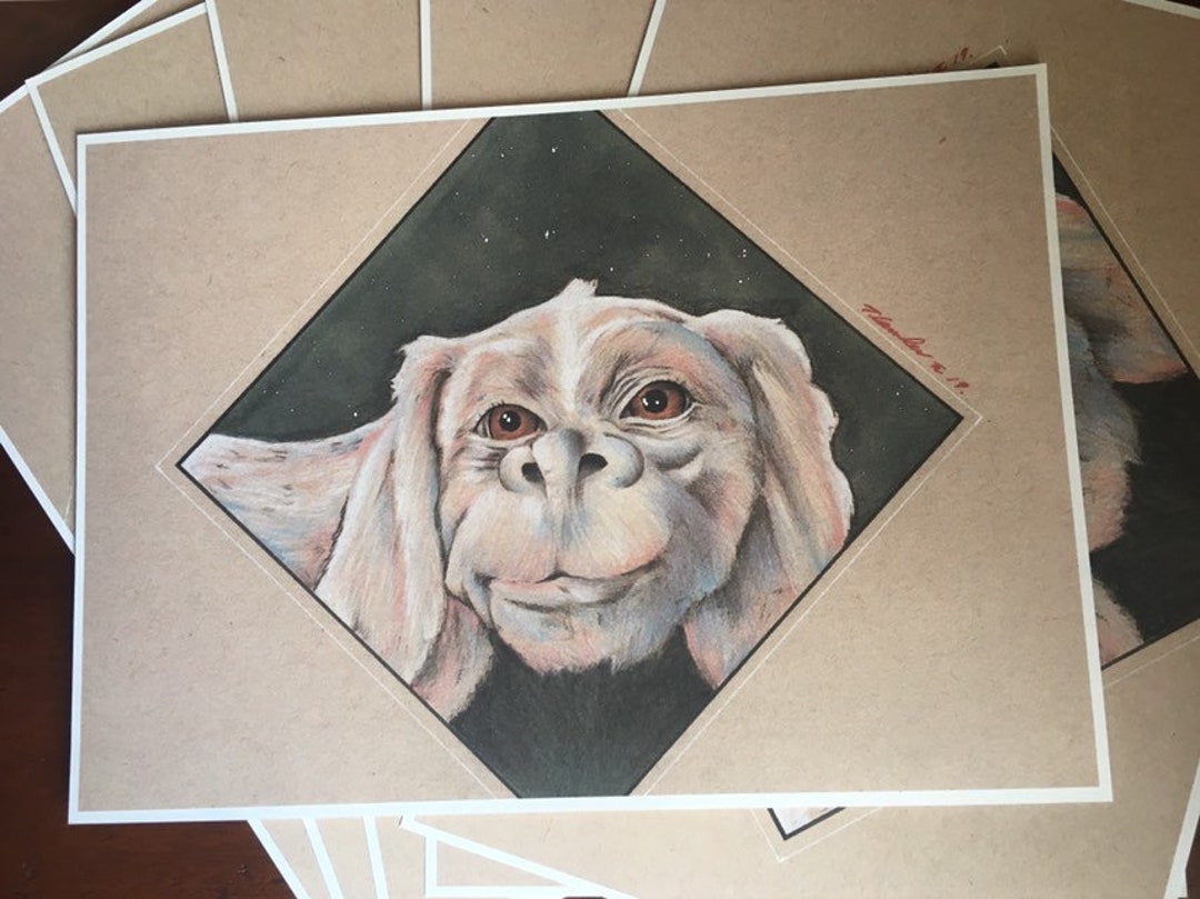 PRINT ... Falkor ...A4 Fan-art Drawing . the Neverending Story . Signed ...