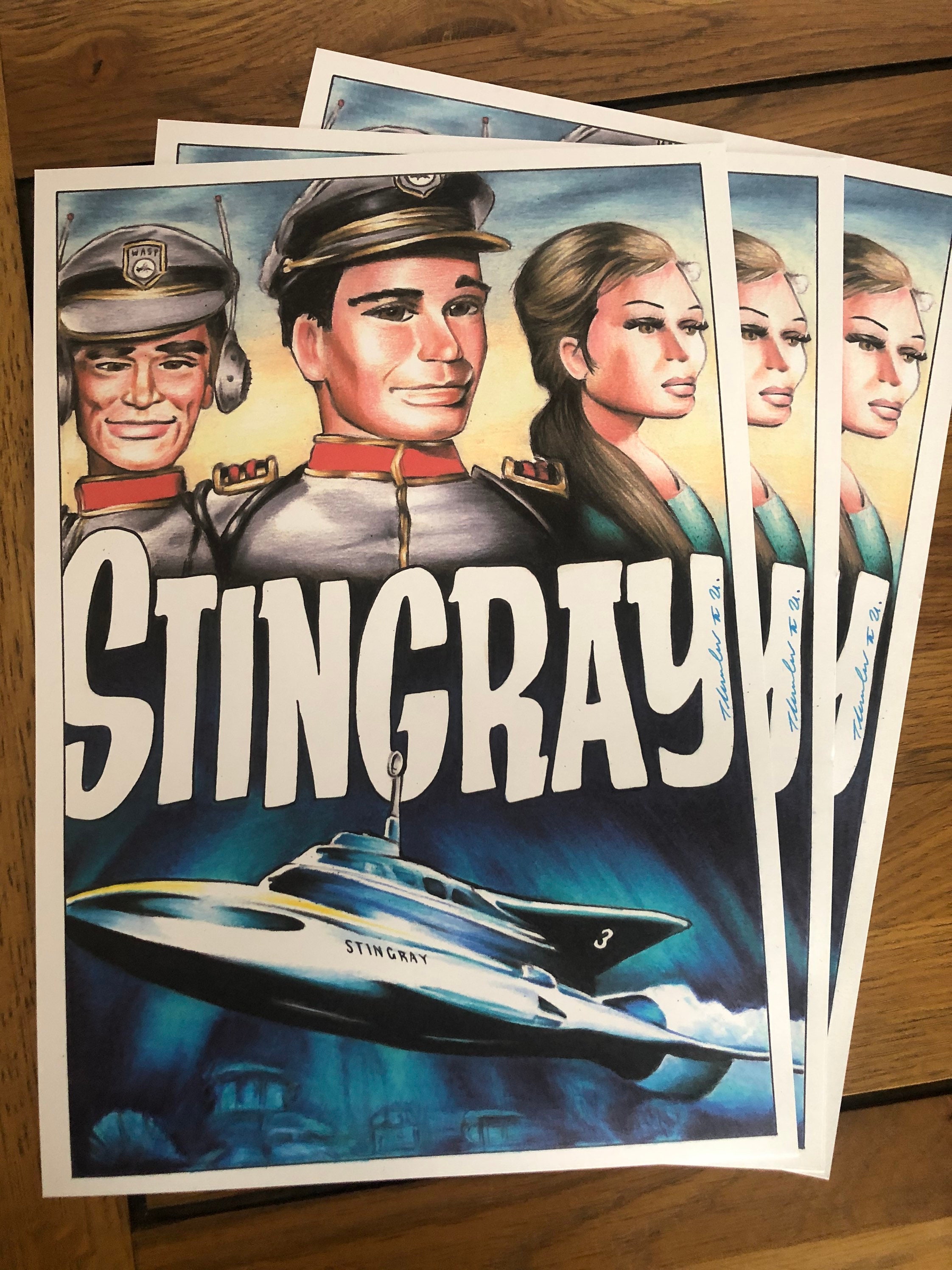 PRINT .. Stingray .. Signed Fan-art A4. Troy Tempest Marina - Etsy UK