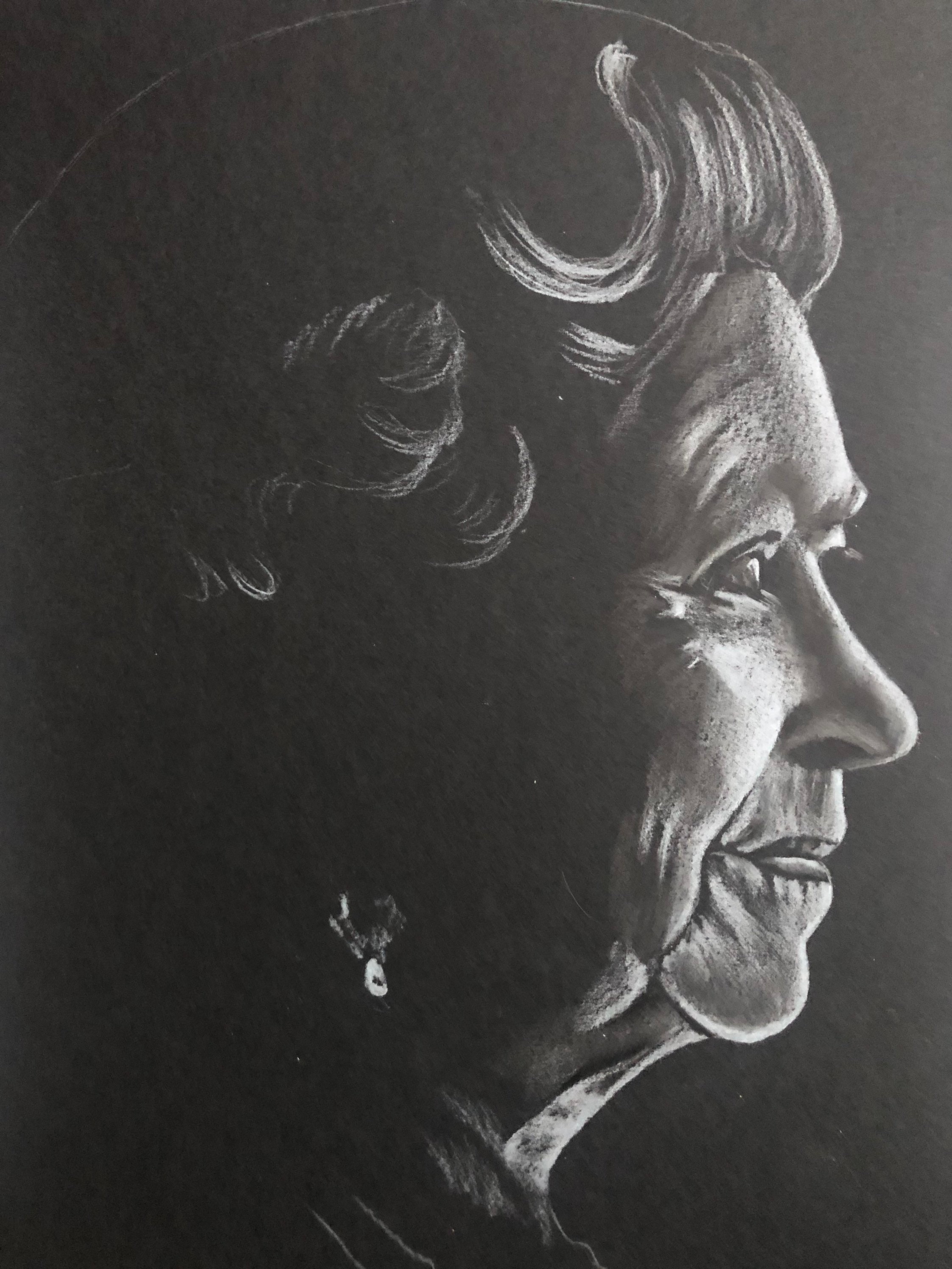 Queen Elizabeth II Original Pencil Drawing .fan-art . the Queen - Etsy