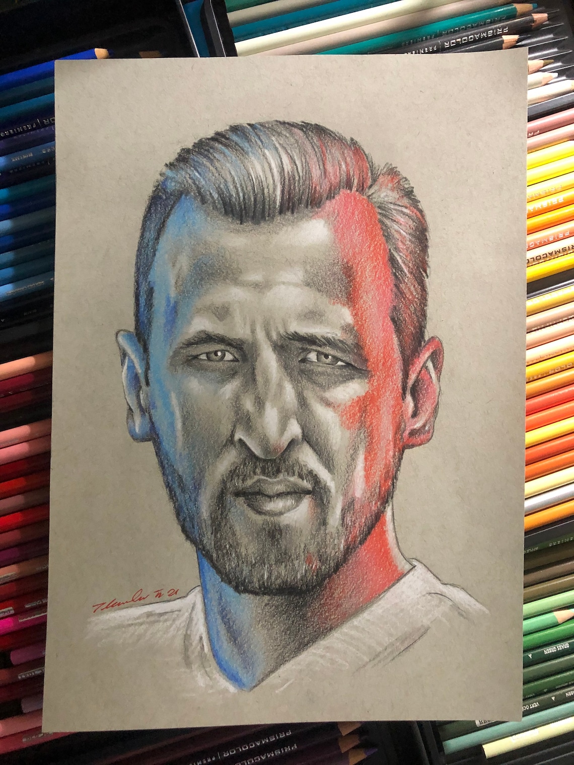 Harry Kane original pencil drawing. A4 fan-art. England | Etsy