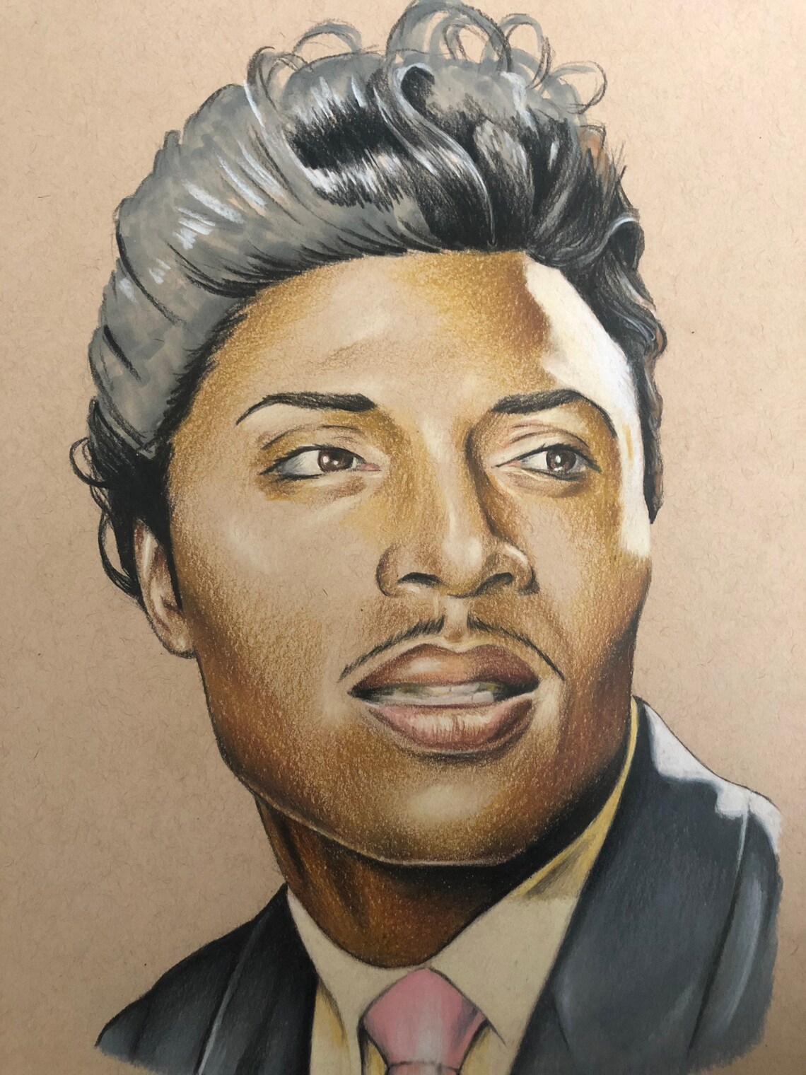 Little Richard Original Pencil Drawing .fan-art A4 Size | Etsy