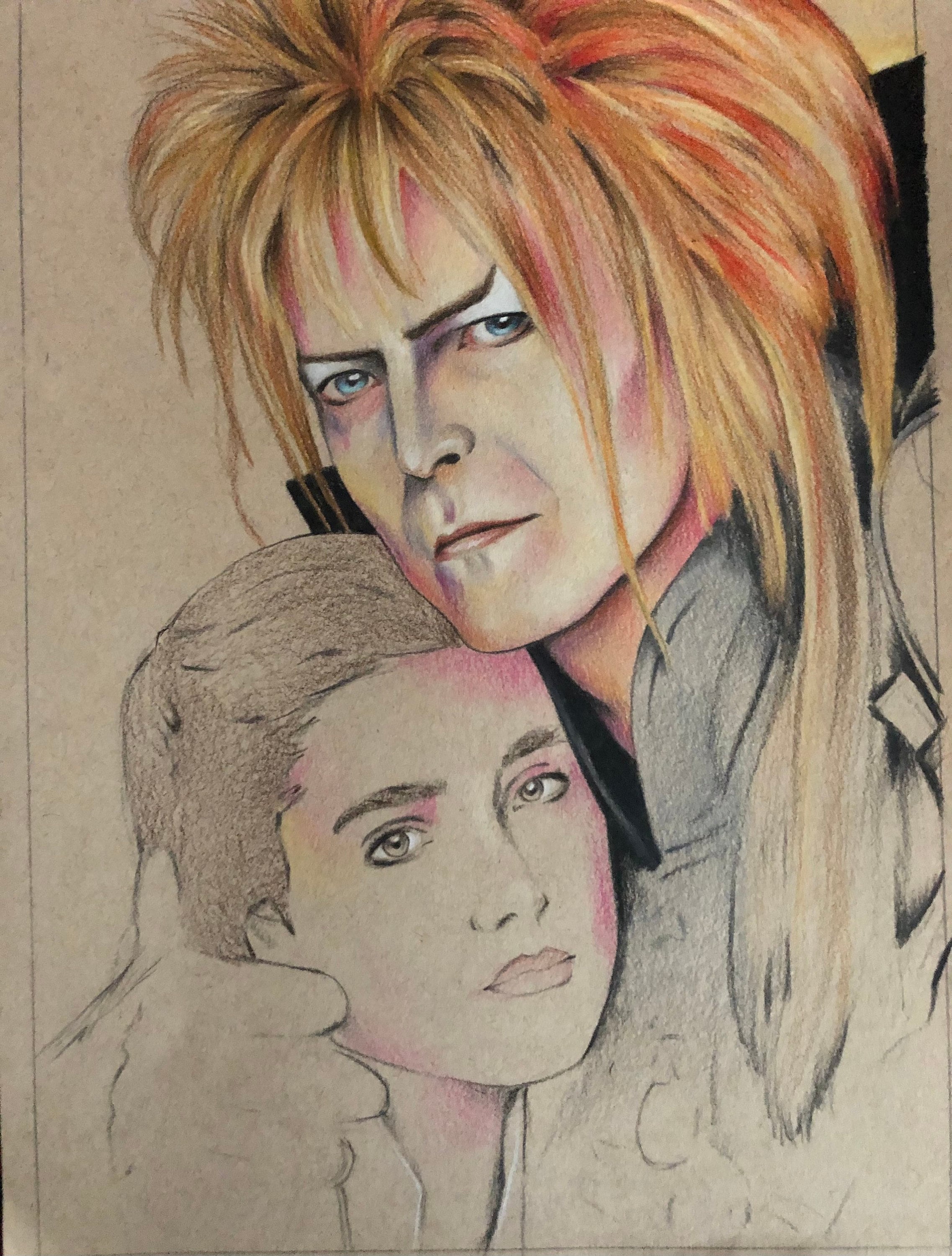 Labyrinth Original Pencil Drawing .fan-art A4. David Bowie & | Etsy