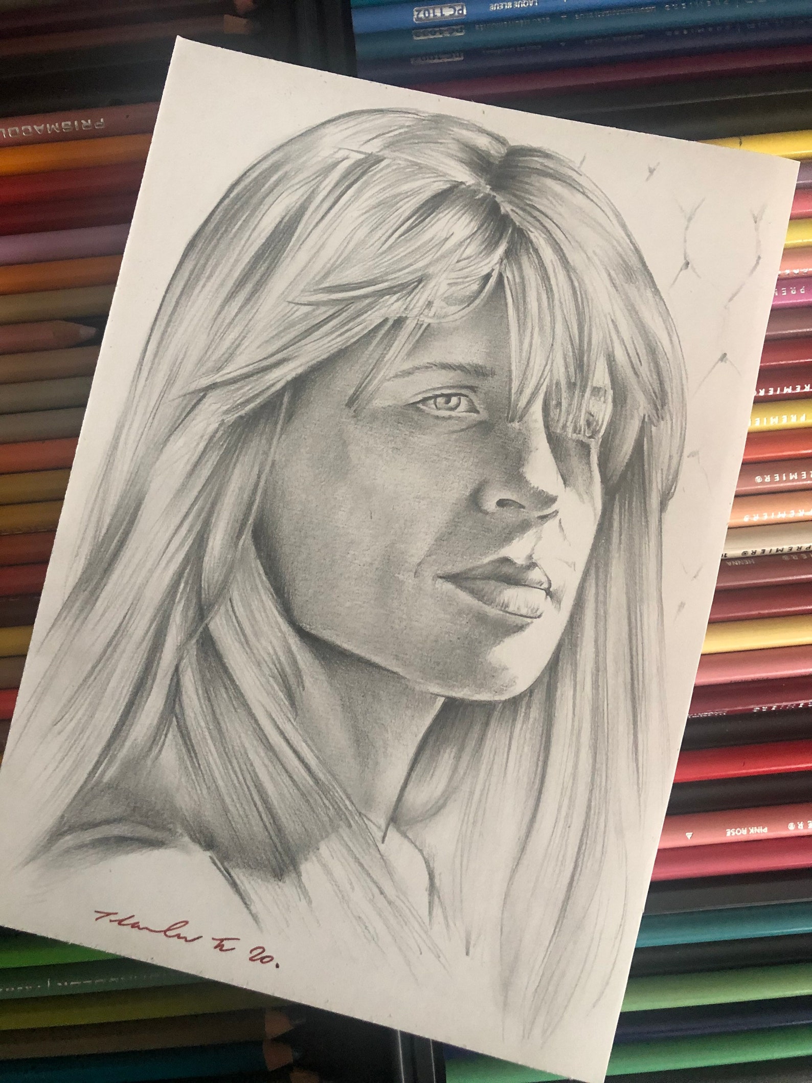 Sarah Connor Original Pencil Drawing. A5 Fan-art. 21 X 15 | Etsy