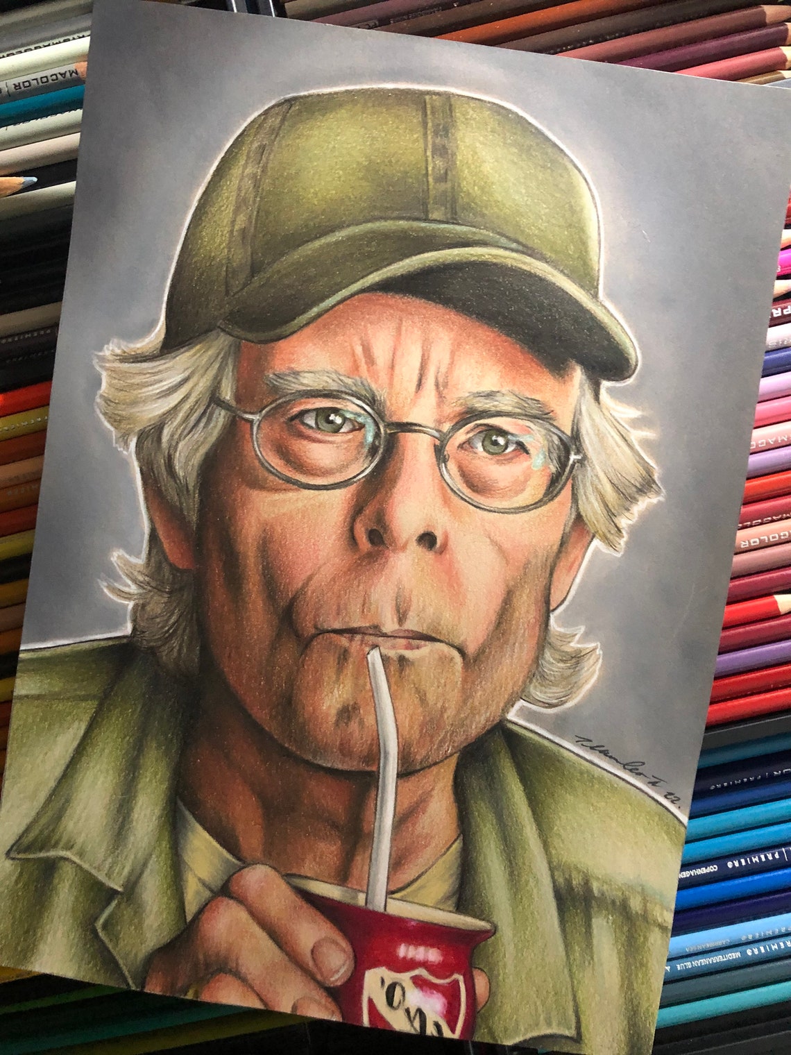 Stephen King Original Pencil Drawing . A4 Fan-art . IT - Etsy