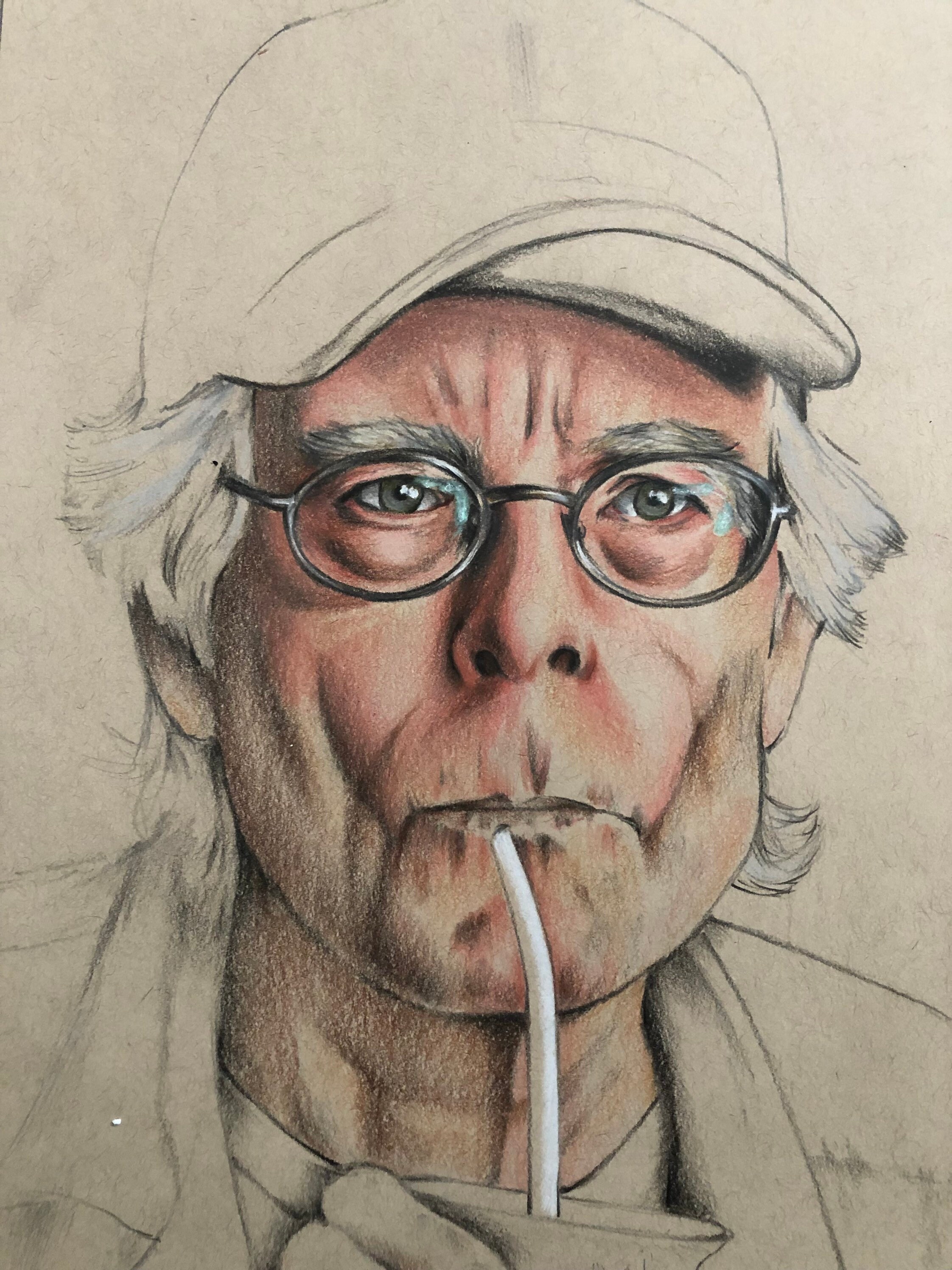 Stephen King Original Pencil Drawing . A4 Fan-art . IT - Etsy