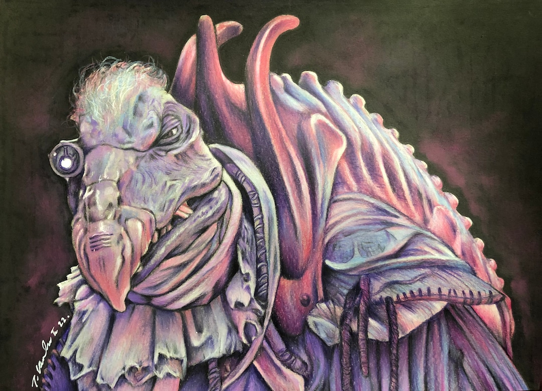 Skeksis .. the Dark Crystal Original Pencil Drawing .fan-art A4. - Etsy