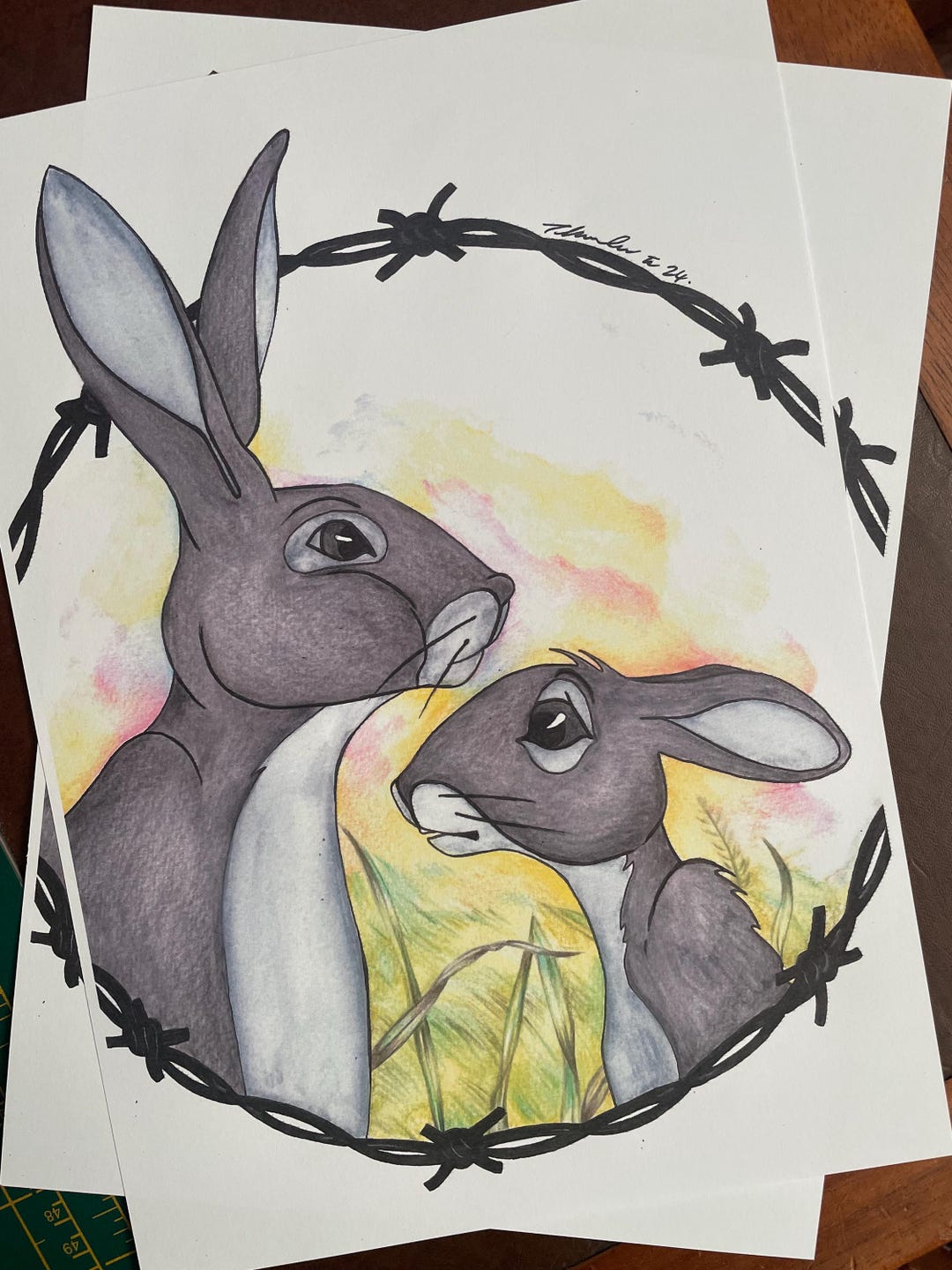 PRINT … Watership Down .. Signed Original Fan-art Print A4. 70s Cartoon ...