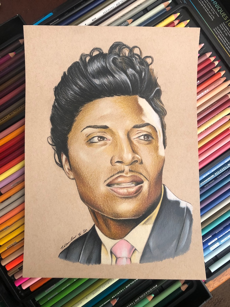 Little Richard Original Pencil Drawing .fan-art A4 Size - Etsy
