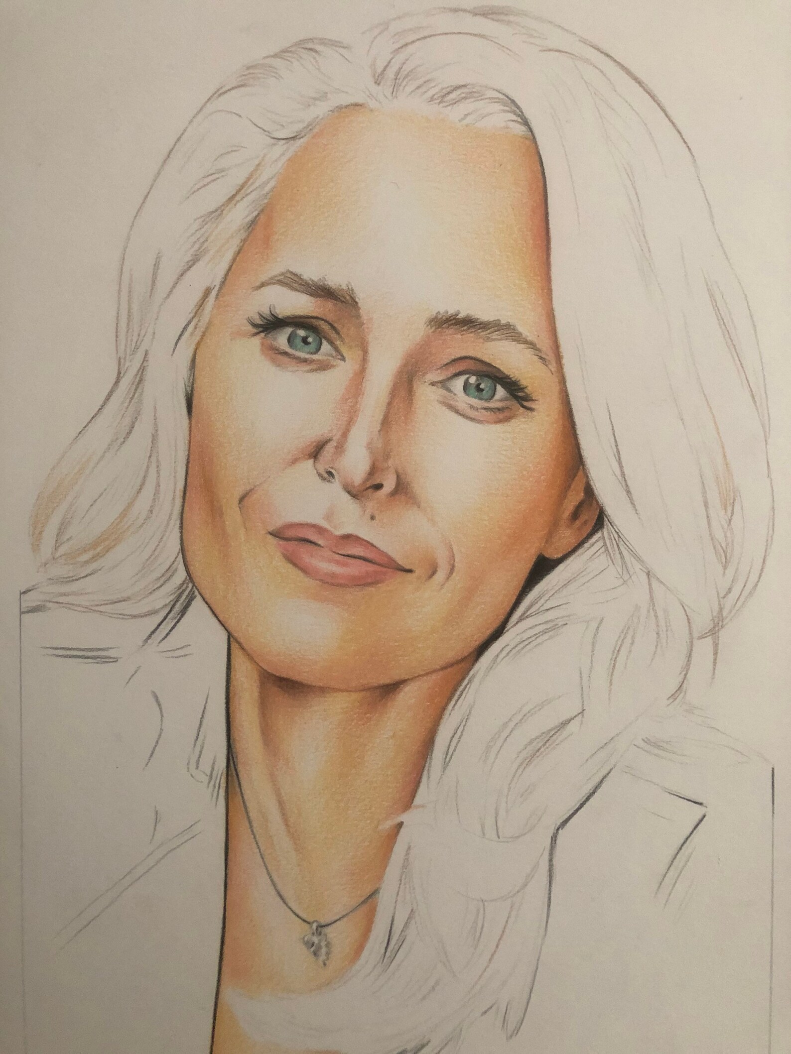 Gillian Anderson Original Pencil Drawing . Fan-art A4 . New | Etsy