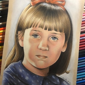 Matilda Original Pencil Drawing .fan-art A4. ( 1996 Mara Wilson ) - Etsy