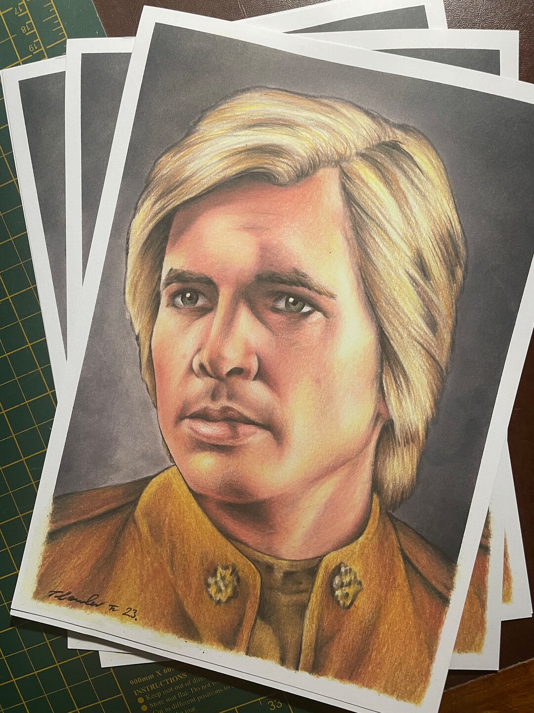 PRINT … Lieutenant Starbuck .. Signed Original ART Print A4. Battlestar ...