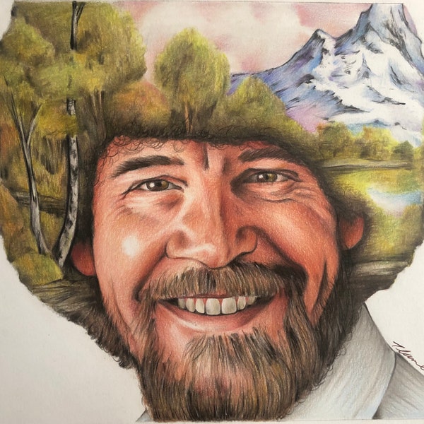 Bob Ross Fan Art - Etsy Australia