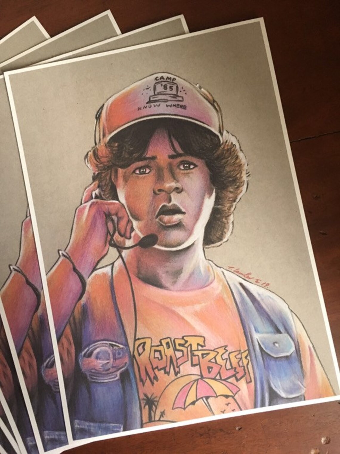 PRINT ... Dustin ... Stranger Things...A4 fan-art drawing. | Etsy
