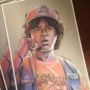 PRINT ... Dustin ... Stranger Things...a4 Fan-art Drawing. Signed - Etsy