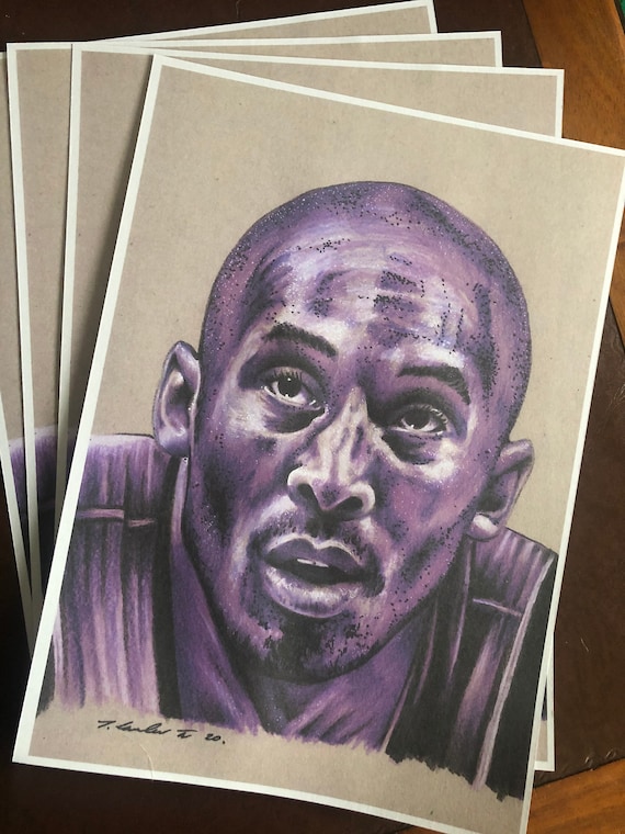 PRINT .. Kobe Bryant .. fan-art .. A4 . Signed print . | Etsy