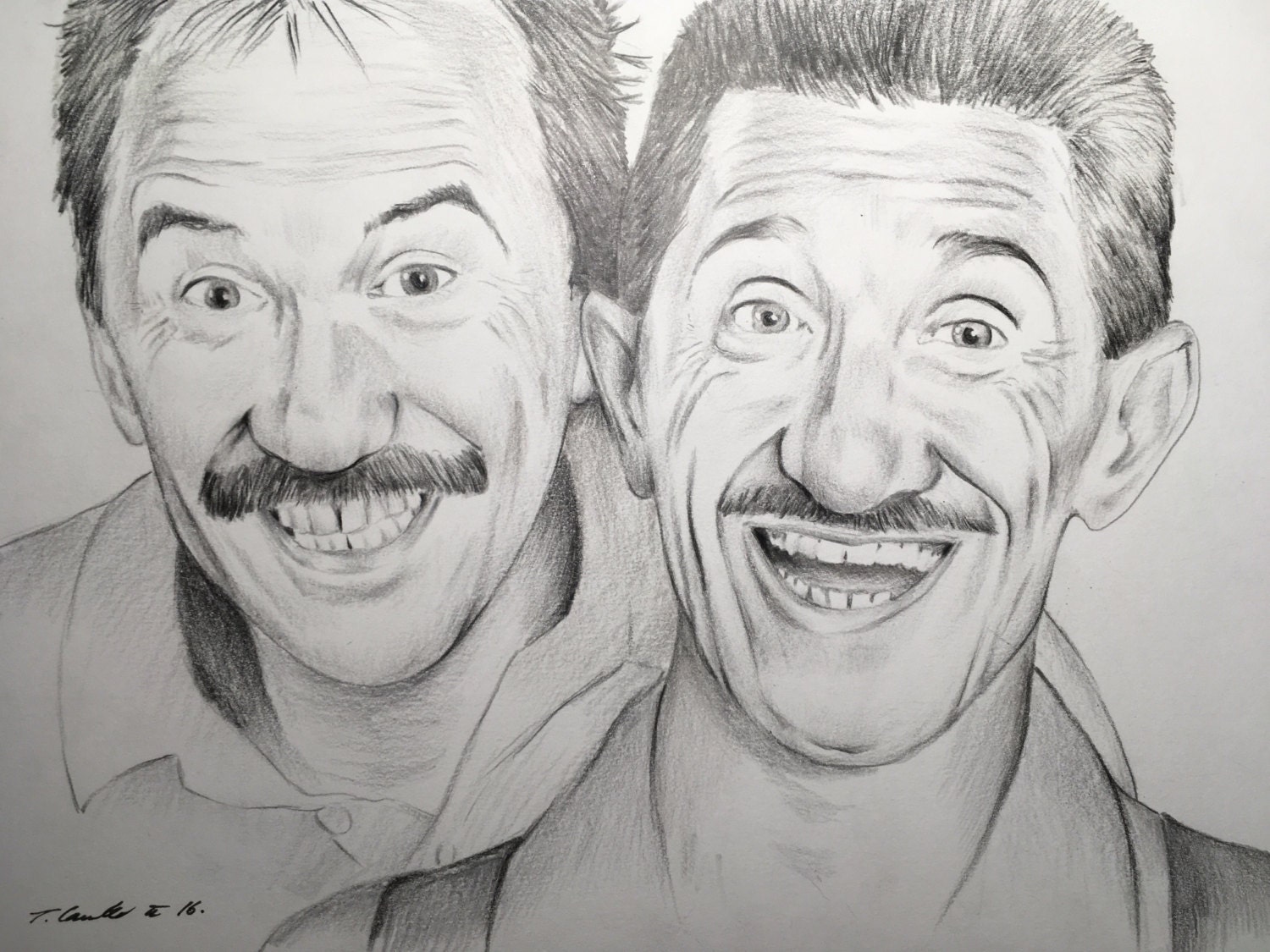 The Chuckle Brothers Original pencil drawing .Fan-ART a4. | Etsy
