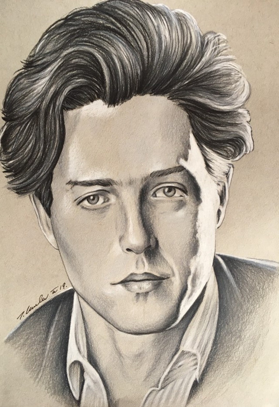 Hugh Grant Original Pencil Drawing .A4 Fan-art. - Etsy