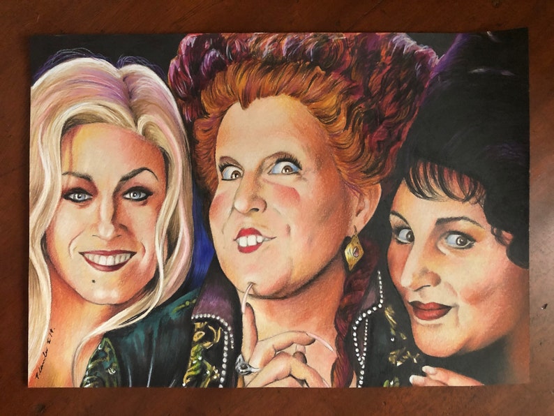 Hocus Pocus Dibujo original. Fan-ART A4. Hermanas Sanderson - Etsy España