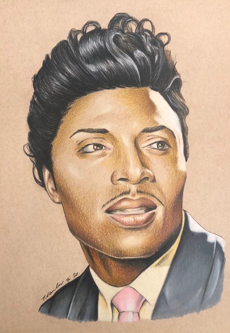 Little Richard Original Pencil Drawing .fan-art A4 Size - Etsy