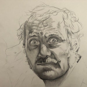 Quint Jaws Original Pencil Fan-art . A4 . Robert Shaw - Etsy