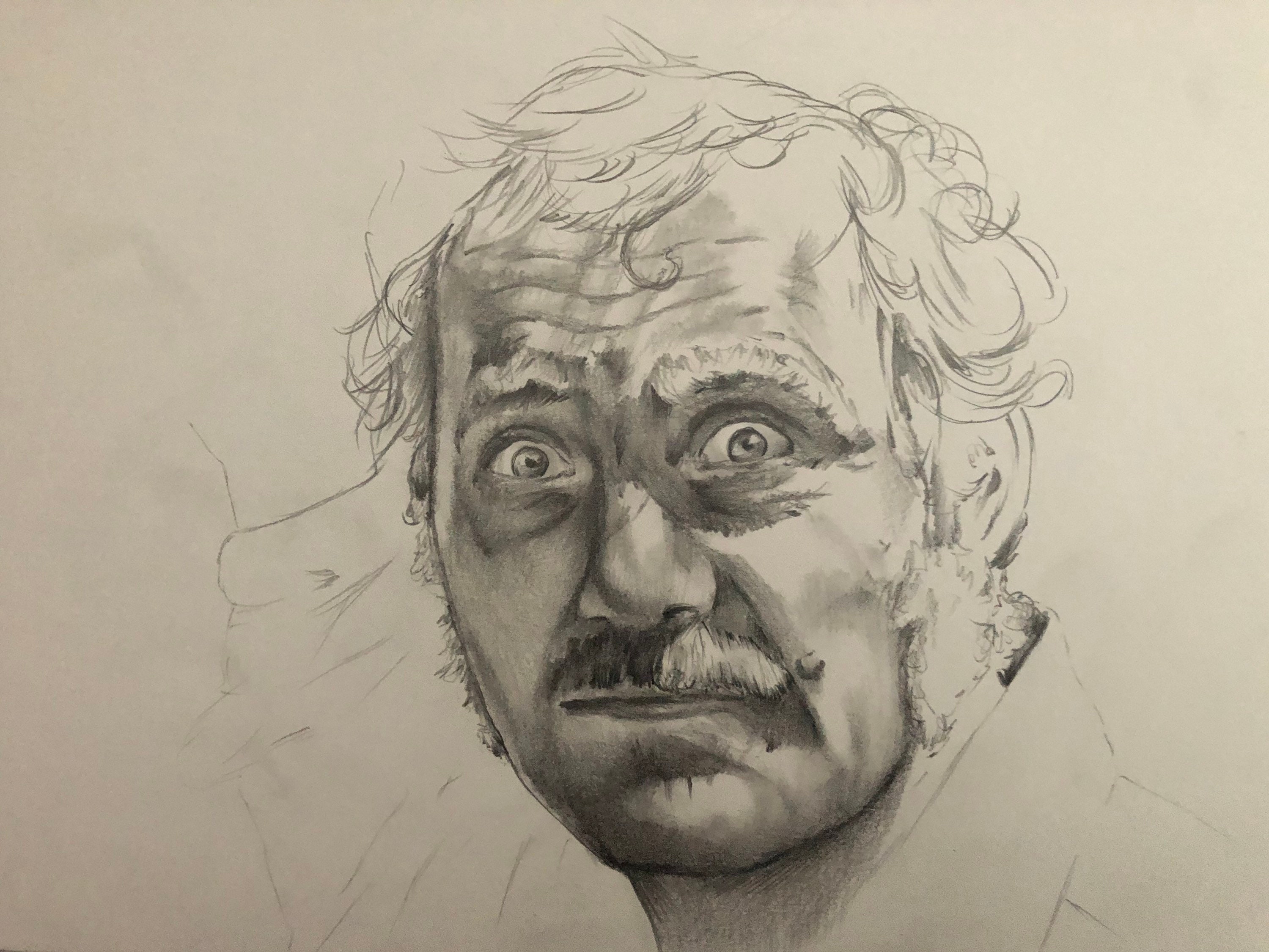 Quint Jaws Original Pencil Fan-art . A4 . Robert Shaw | Etsy