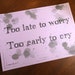Too Late to Worry.. Too Early to Cry... Original Drawing Pen - Etsy