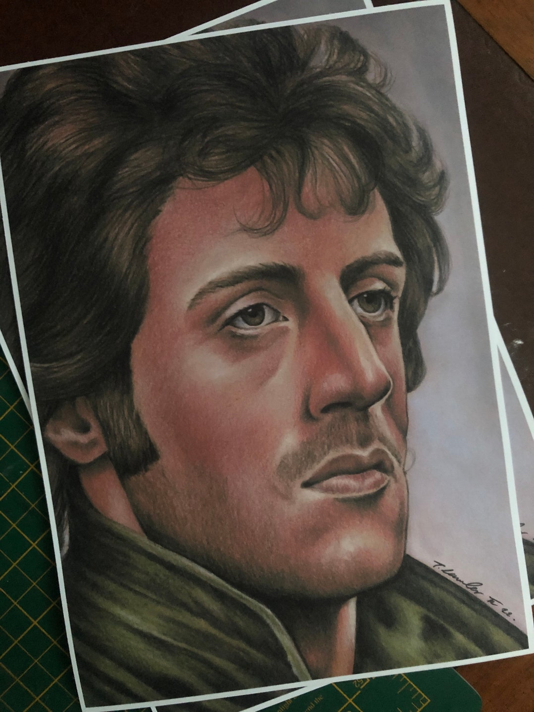 PRINT ... Rambo . . Signed Fan-art A4. Sylvester Stallone / First Blood ...