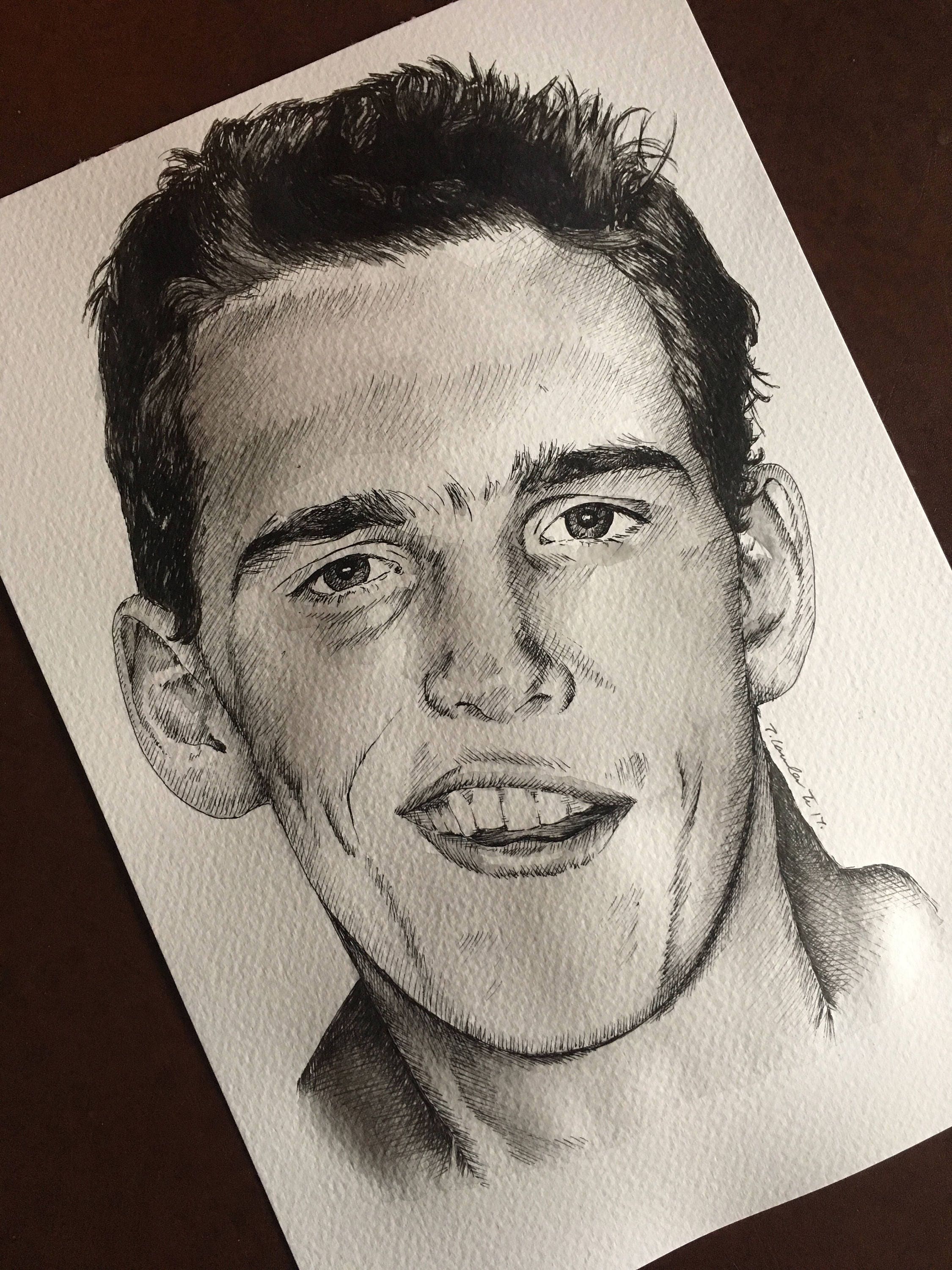 Matt Dillon Original Watercolour Painting / Pen Drawing .fan-art A4 - Etsy