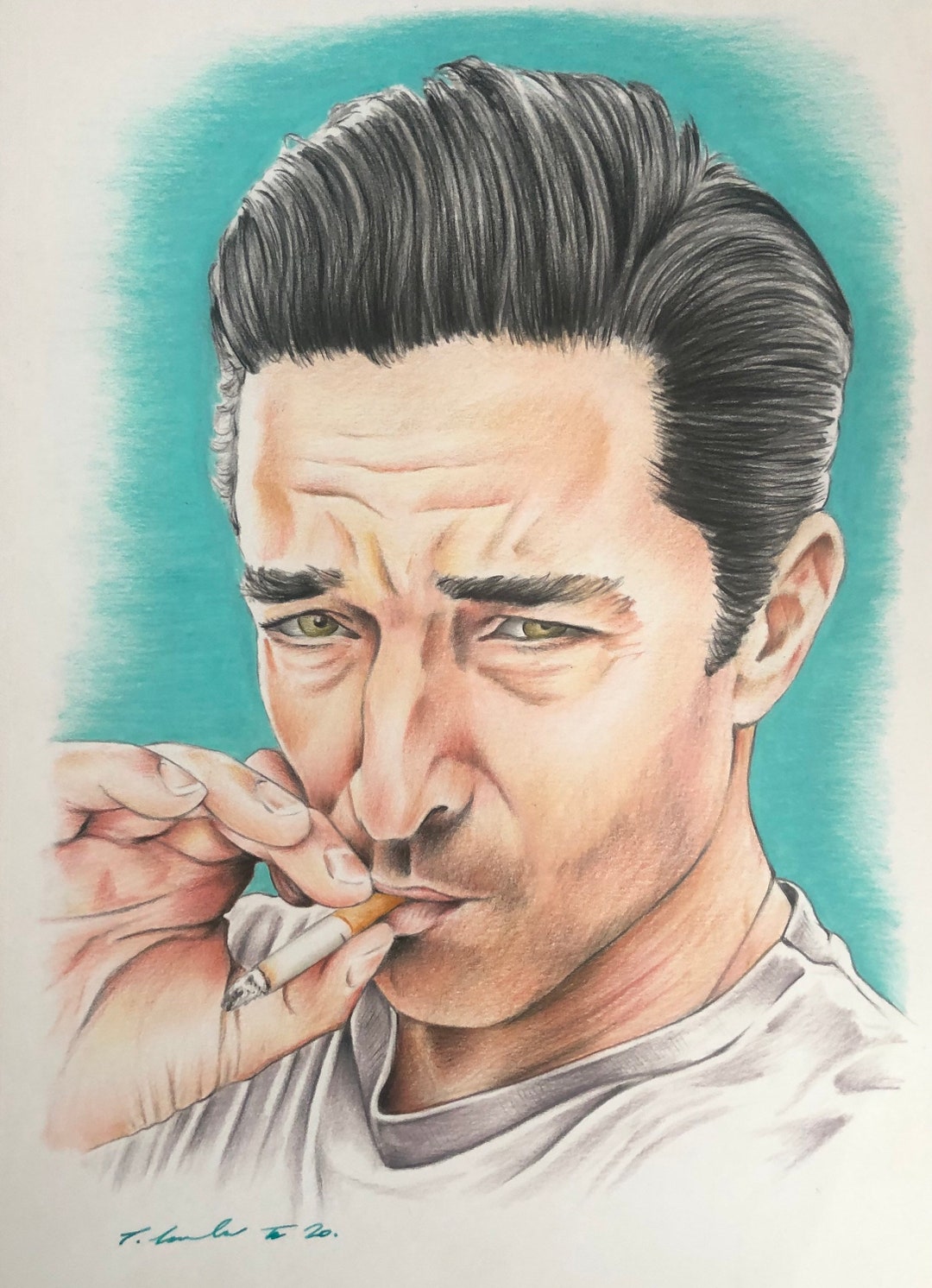 Mateo Benidorm Original Pencil Drawing .fan-art A4 . Jake Canuso - Etsy