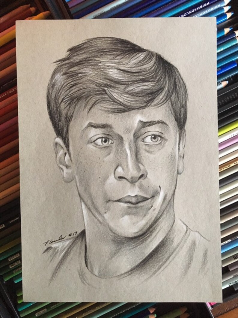 Skyler Gisondo Pencil Drawing Fan-art A4 New. Santa Clarita - Etsy