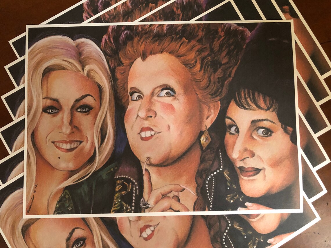 PRINT ... HOCUS POCUS ...original Fan-art A4. Signed - Etsy