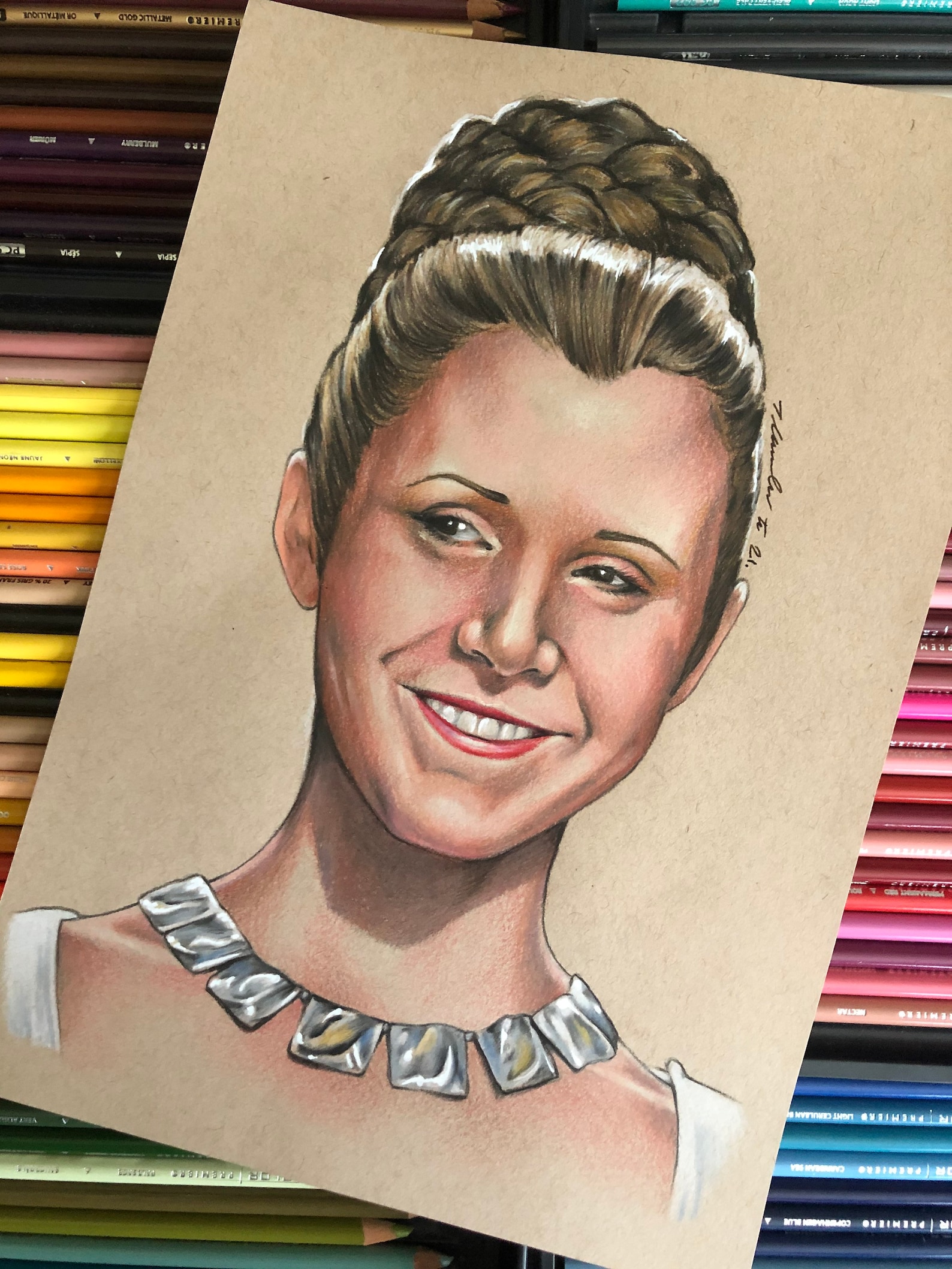 Princess Leia Original Pencil Drawing . Fan-art A4 . Star Wars - Etsy