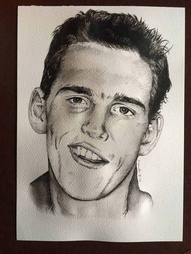 Matt Dillon Original Watercolour Painting / Pen Drawing .fan-art A4 - Etsy