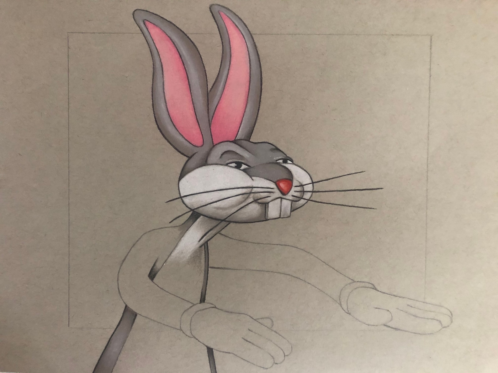 Bugs Bunny Pencil Drawing Original Fan Art A4 New Etsy