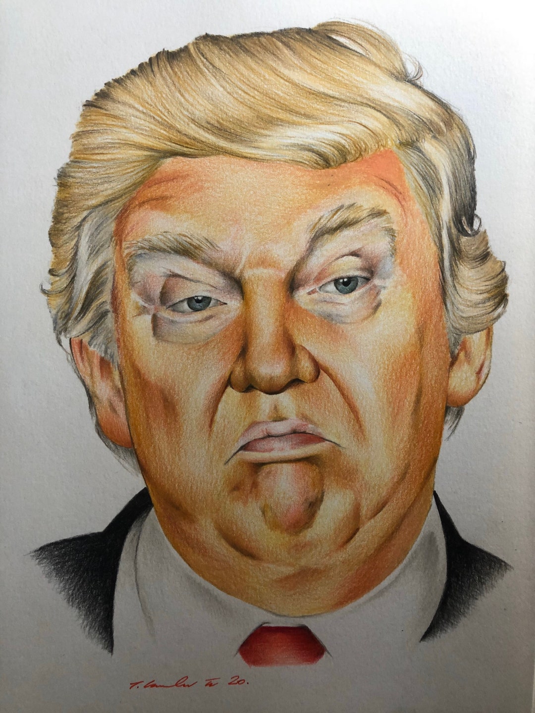 Donald Trump Original Pencil Drawing. A4 Fan-art. USA President - Etsy