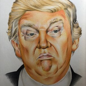 Donald Trump Original Pencil Drawing. A4 Fan-art. USA President - Etsy