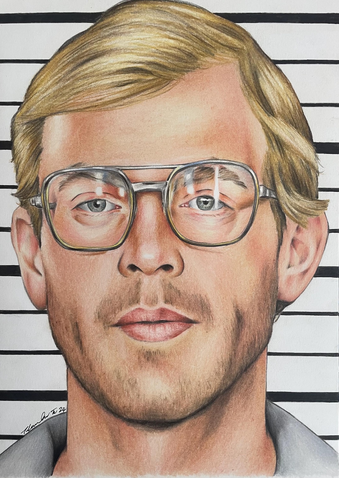 Jeffrey Dahmer Original Pencil Drawing Fan-art . Uk A4 Size . - Etsy