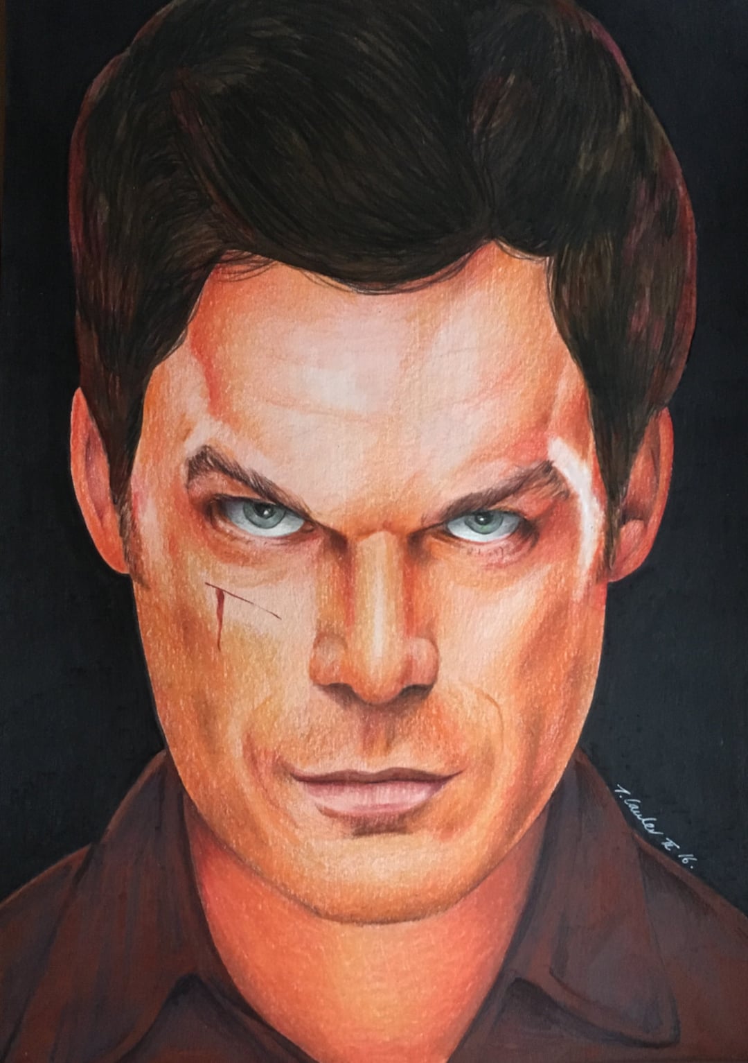 Dexter Morgan Original Pencil Drawing .fan-art A4. Michael C Hall - Etsy