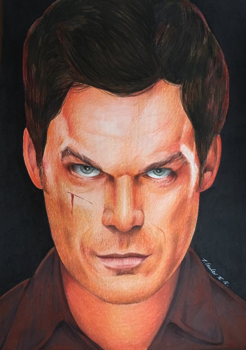 Dexter Morgan Original Pencil Drawing .fan-art A4. Michael C Hall - Etsy UK
