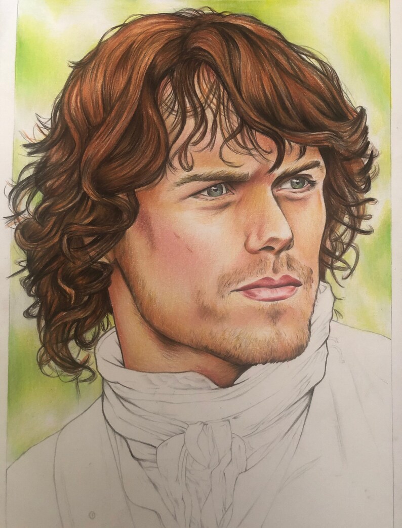 Jamie Outlander Original Pencil Drawing .fan-art A4. James - Etsy