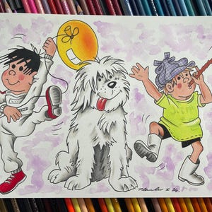 The Perishers Original Fan-art Drawing .uk A4 Size . Retro 1970s Uk Tv ...