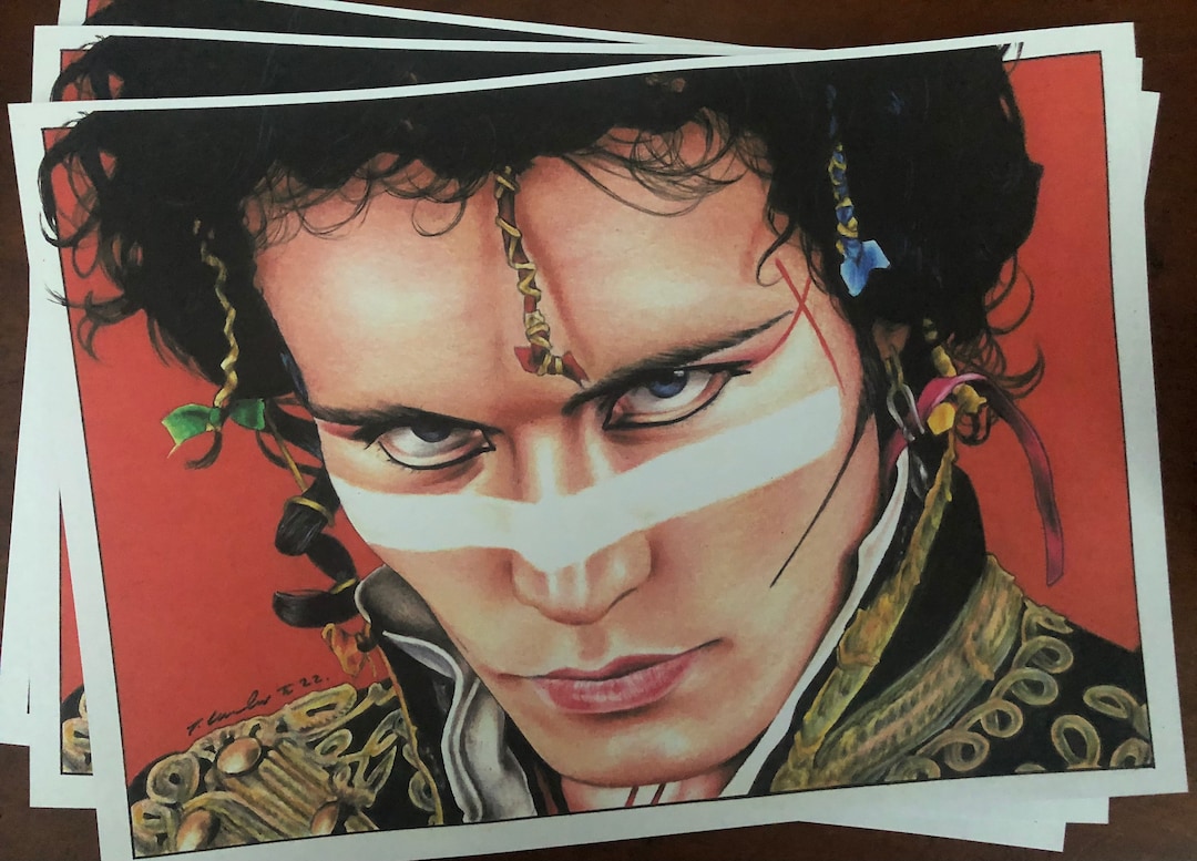 PRINT ... Adam Ant . . Signed Fan-art A4. Adam and the Ants - Etsy