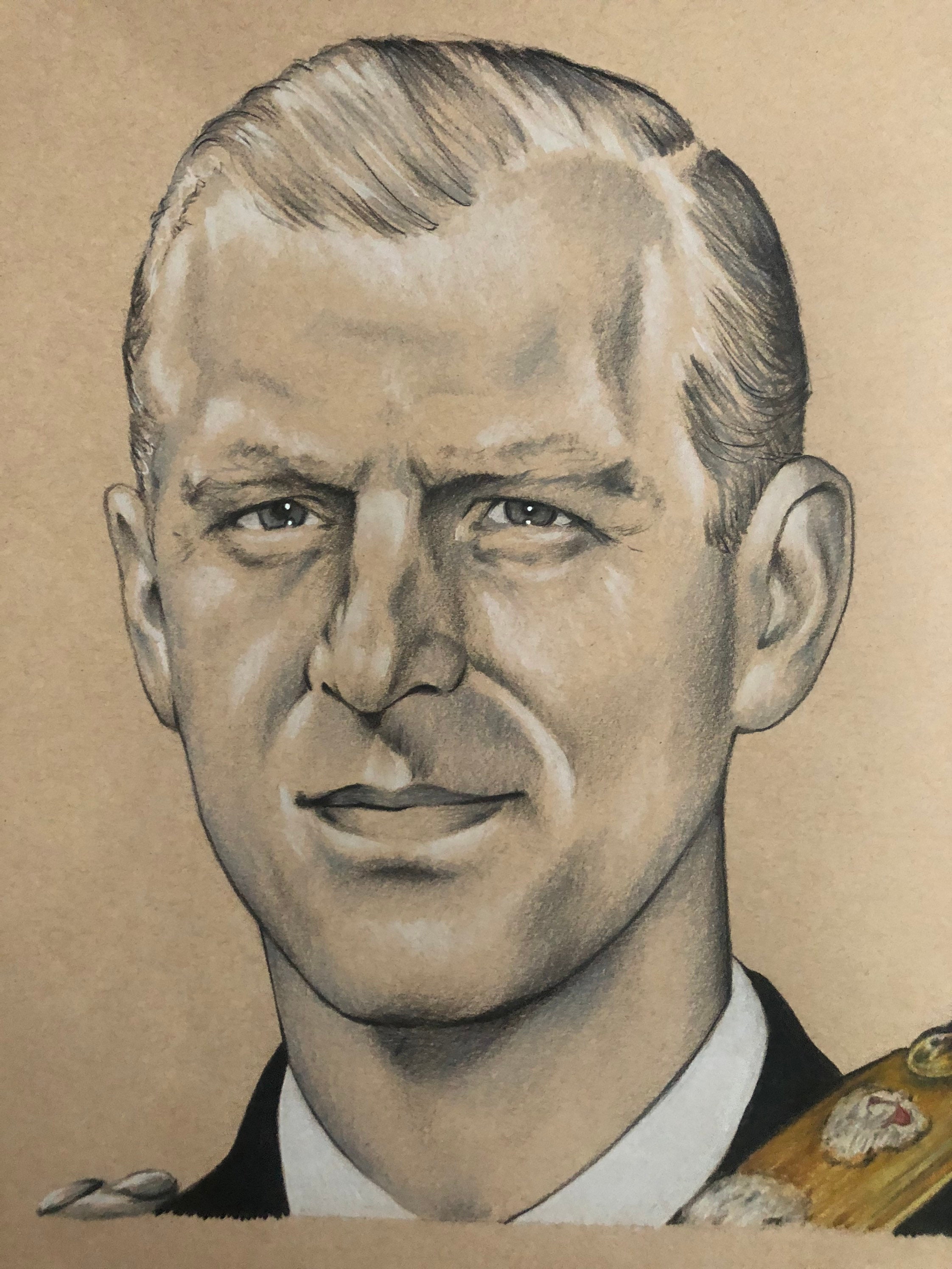 Prince Philip Original Pencil Drawing .fan-art the Duke of - Etsy UK