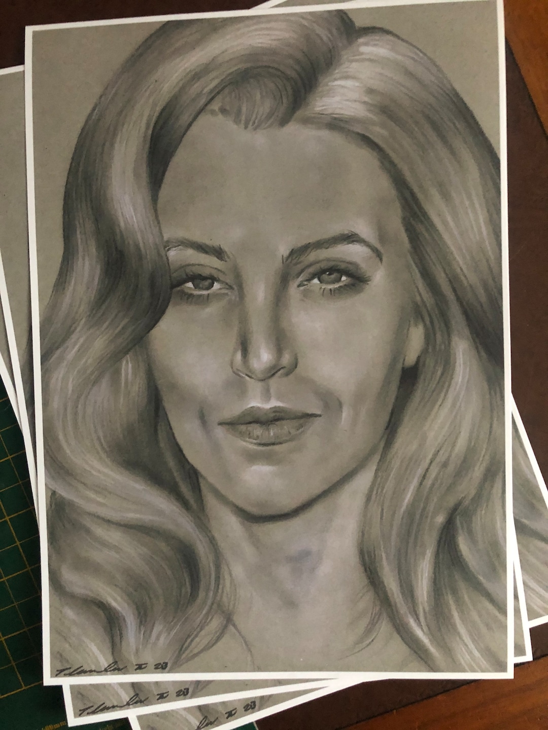 PRINT.... Lisa Marie Presley ... Original Fan-art .. . Signed Print ...