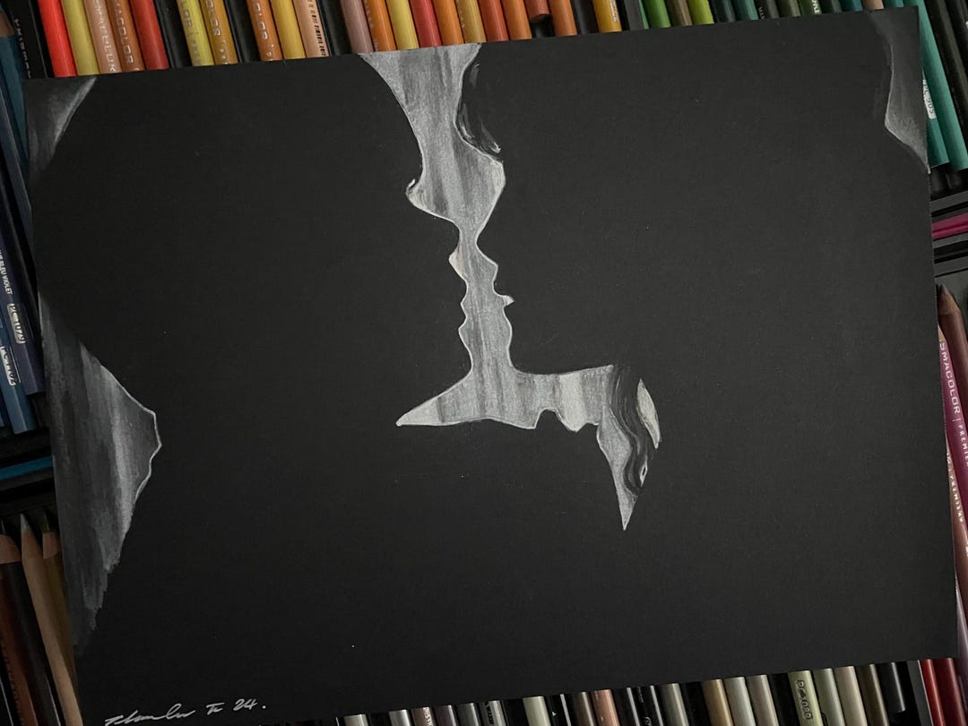 The Goonies Pencil Drawing. Original Fan-art. Kiss Scene. 21 X 28 Cm - Etsy