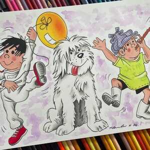 The Perishers Original Fan-art Drawing .uk A4 Size . Retro 1970s Uk Tv ...