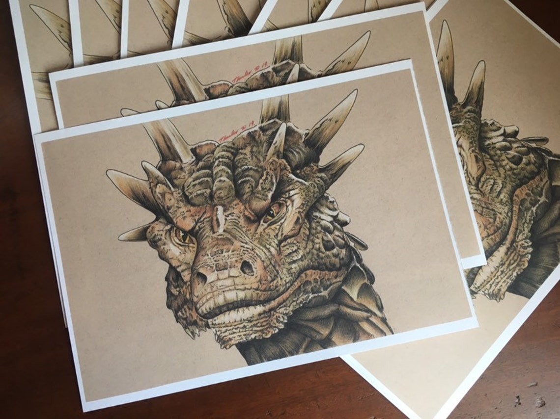 PRINT.... Draco the Dragon ... Original Fan-art . - Etsy