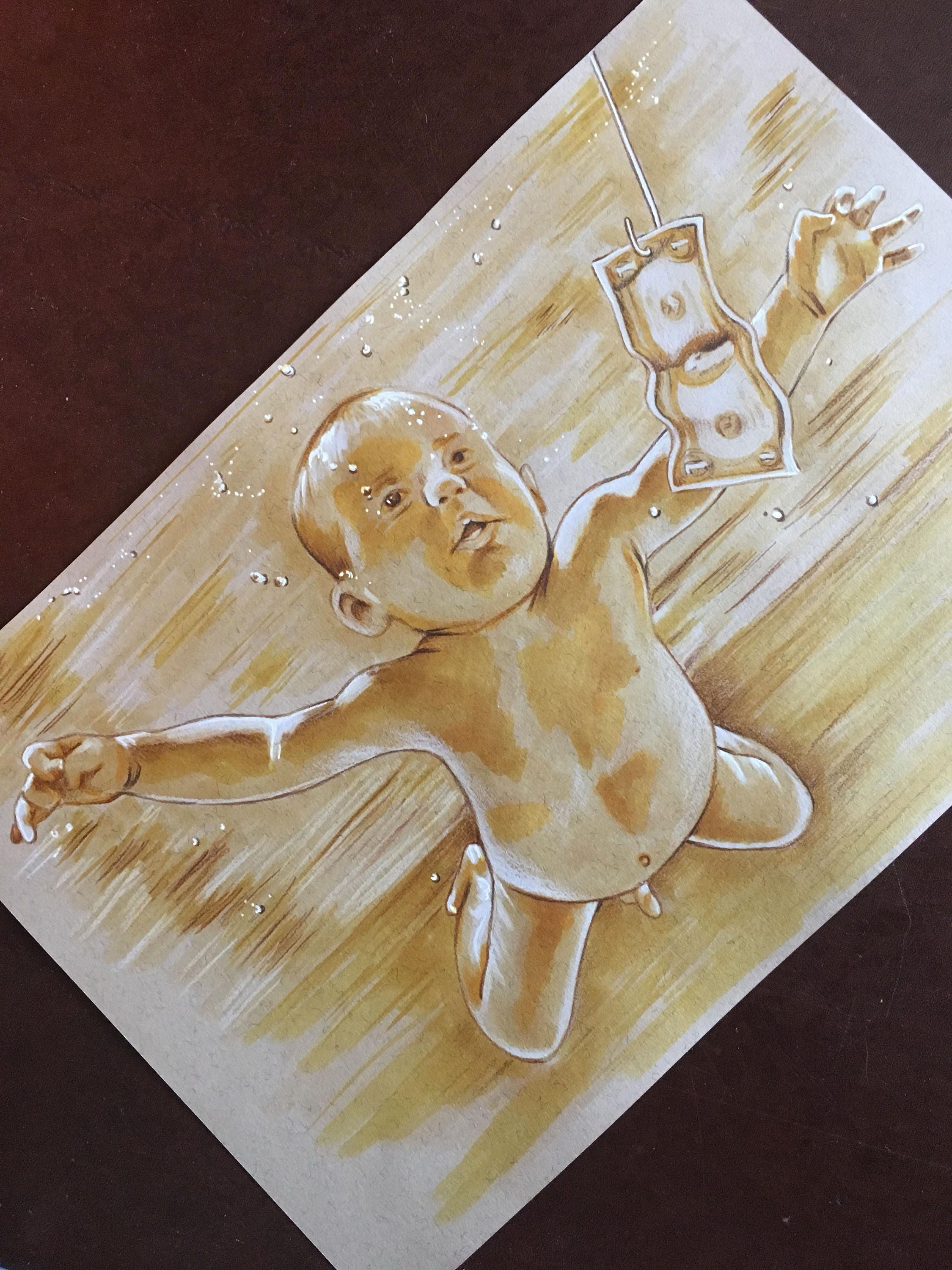 Nirvana Original Drawing. Album Fan-art . Nevermind - Etsy